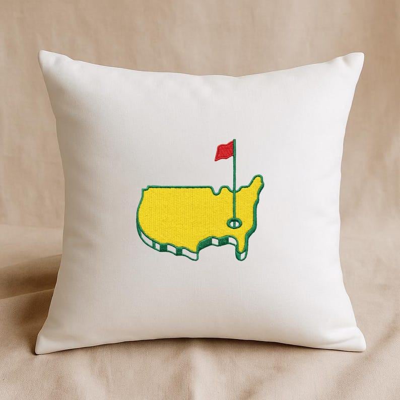 Golf Embroidery Design, USA Map Golf Embroidery File, Masters Golf ...