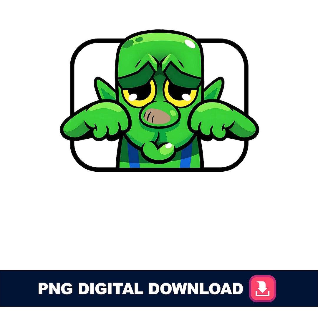 Clash Royale Crying Goblin Emote PNG, Funny Meme Gamer Sublimation ...