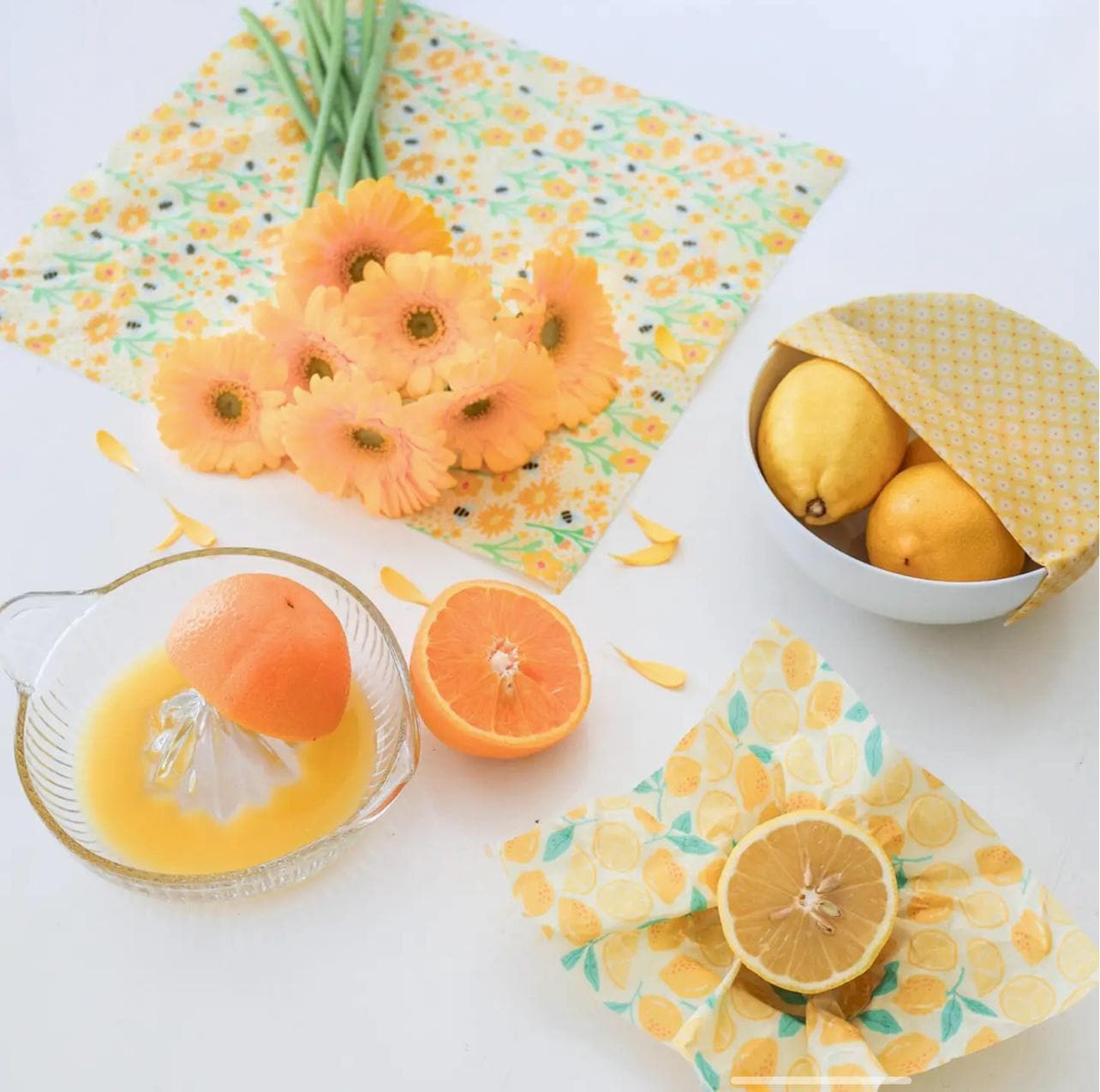 Reusable Beeswax Food Wraps Set | Eco-friendly Kitchen Storage - Etsy