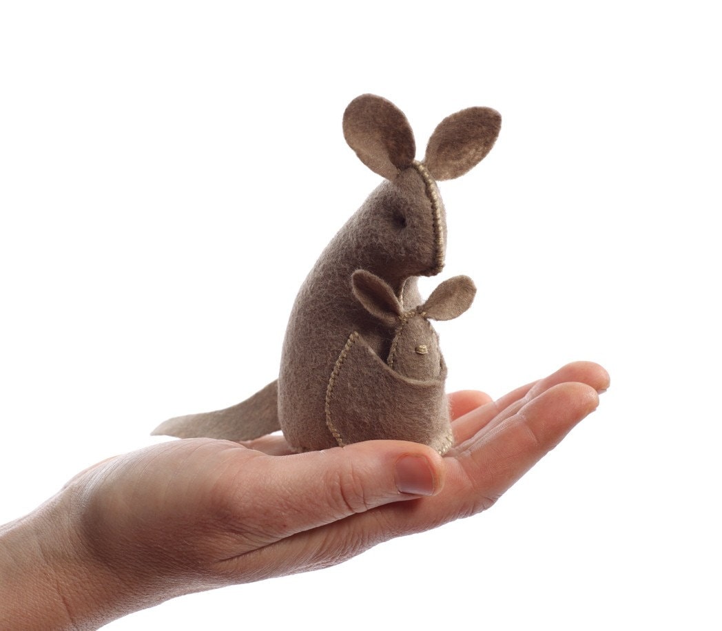 Kangaroo PDF Pattern felt kangaroo DIY sewing kit beginner | Etsy