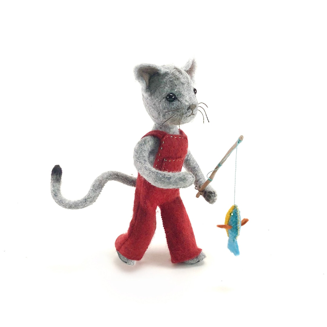 Calvin Cat Hand-stitching Kit, Cat Sewing Kit, Felt Cat, Cat Doll - Etsy