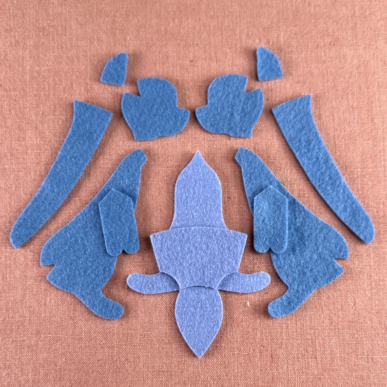 Kangaroo Die-cut Pattern Pieces, Beige or Blue Kangaroo - Etsy