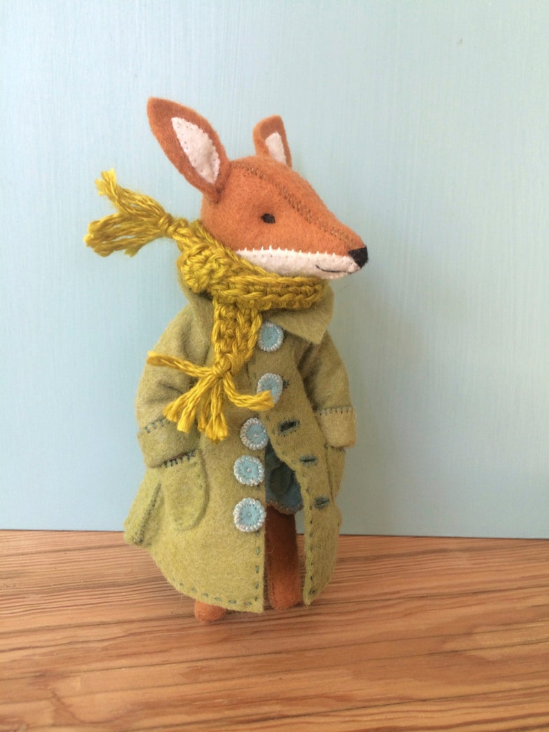 Fox Coat PDF Pattern Felt Coat Pattern Miniature Clothing | Etsy Australia
