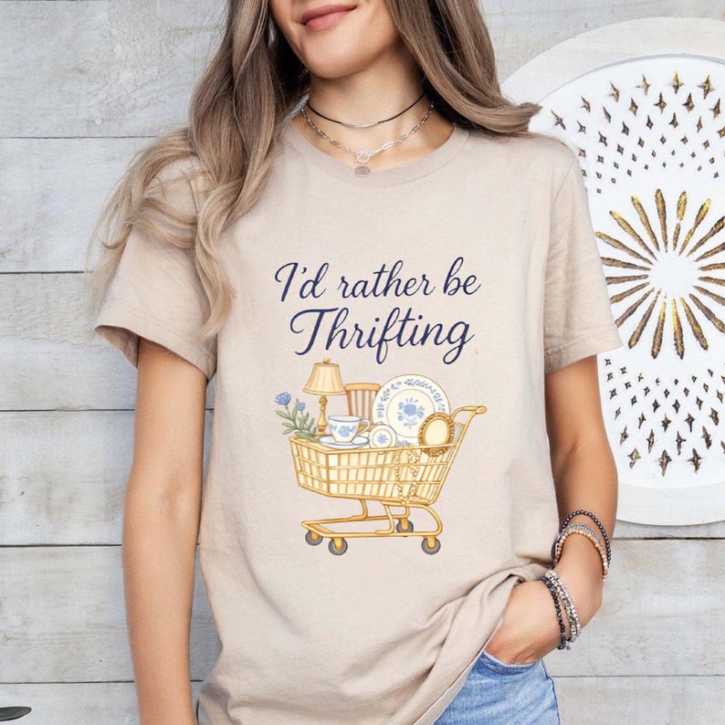 I’d Rather Be Thrifting PNG Bundle, Cute Thrift Quote Designs, Vintage ...