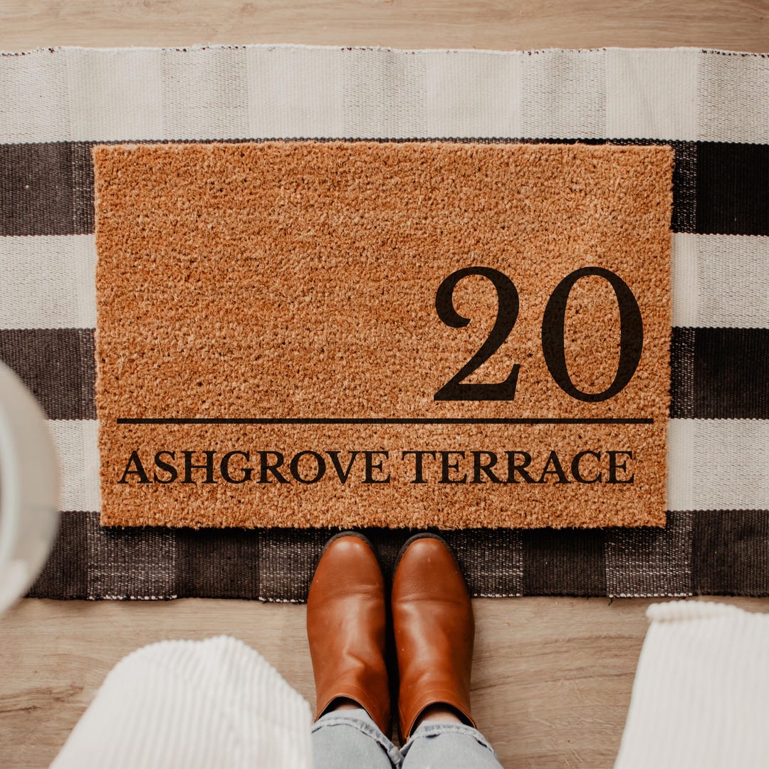 Brush Door Mat ,personalized Front Door Mat ,custom Printed First Home ...