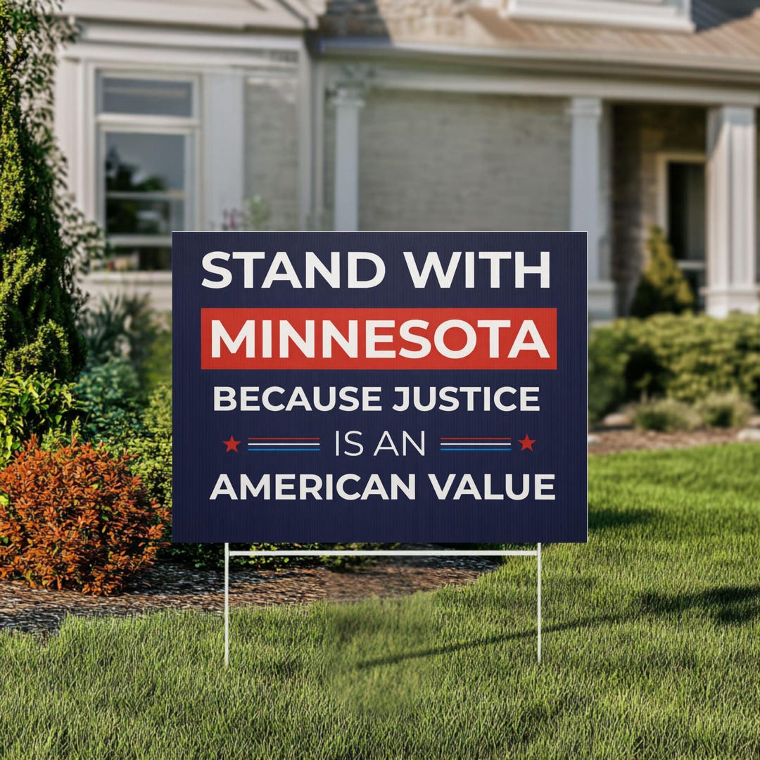 Stand With Minnesota Yard Sign | Stand With Minneapolis Yard Sign | 24 ...