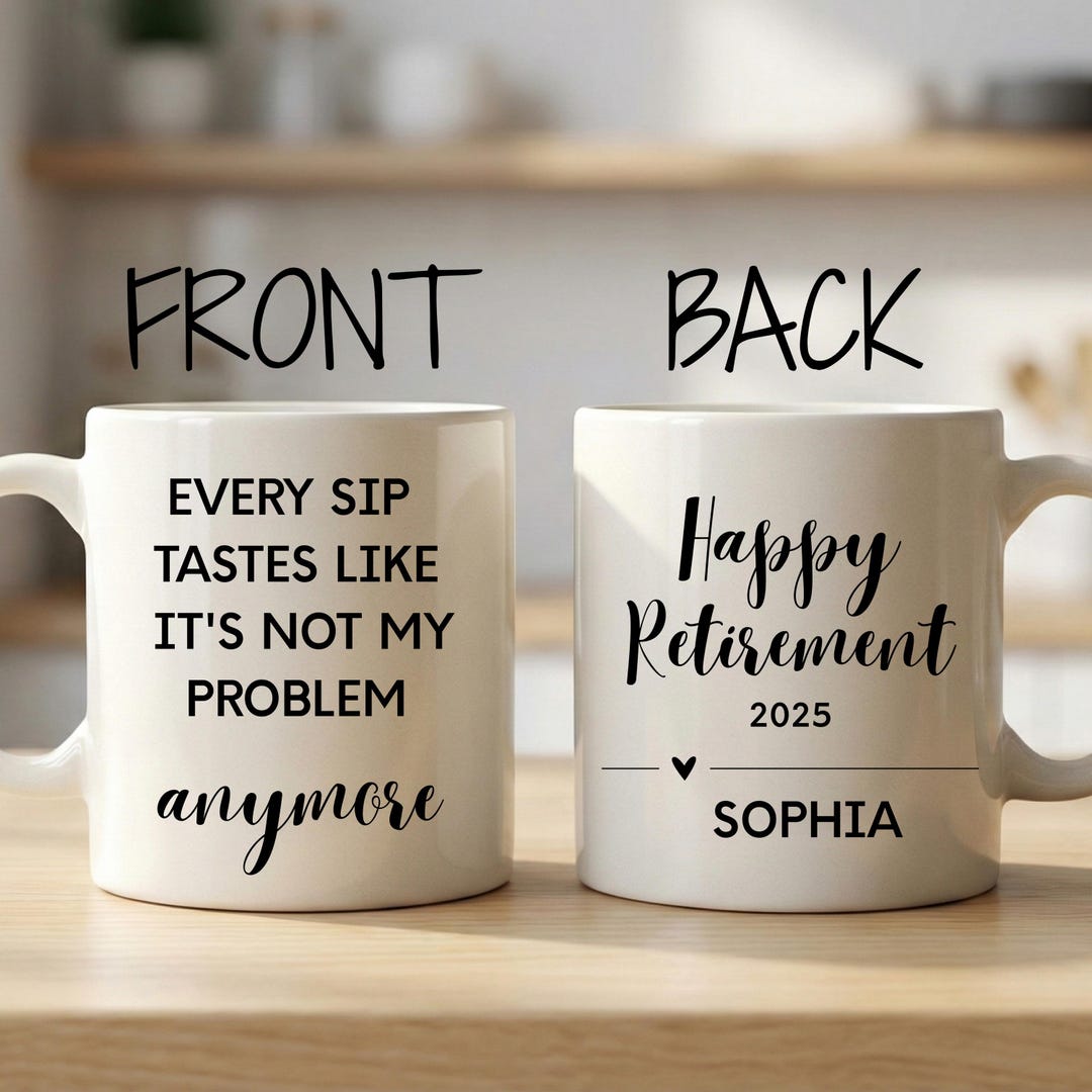 Personalized Retirement Coffee Mug, Happy Retirement Cup,custom ...