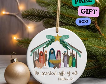 Nativity Christmas Ornament - the Greatest Gift of All Ornament ...