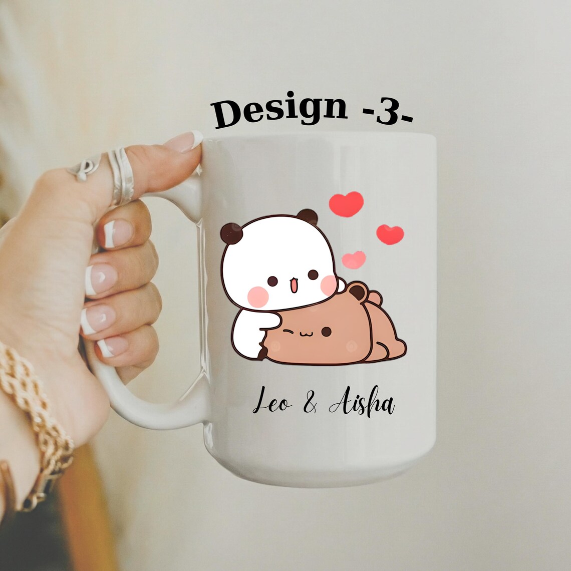 Personalized Dudu Bubu Coffee Mug Cute Bears Coffee Cup Birthday ...