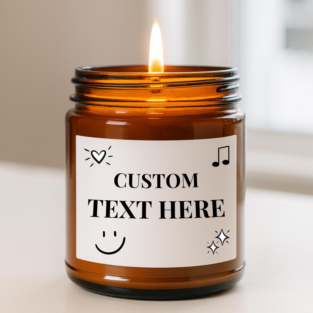 Custom Candle, Blank Label Candle, Soy Candle, Create Your Own Candle ...