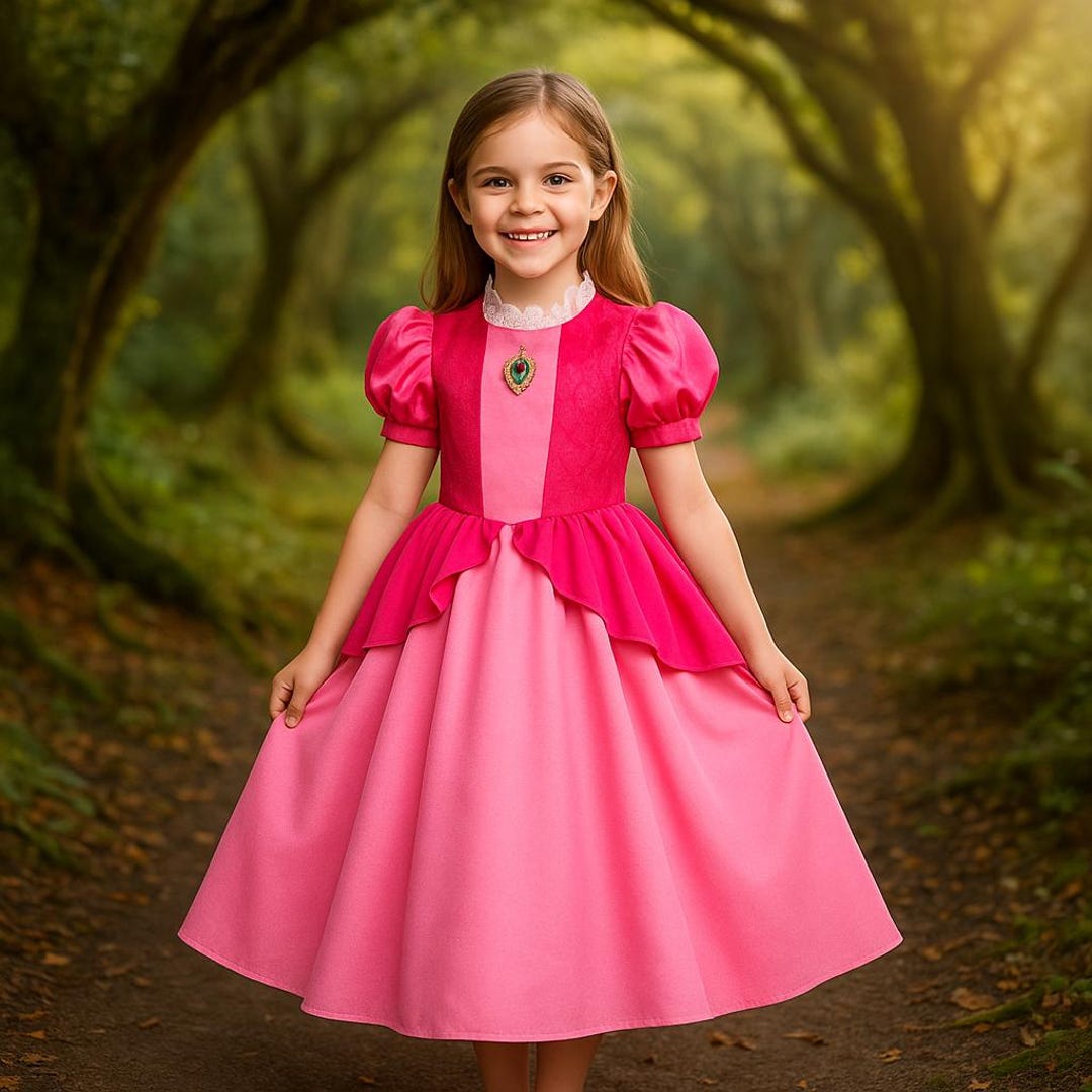 Peach Princess Dress for Girls Birthday Party Costume Kids Halloween ...
