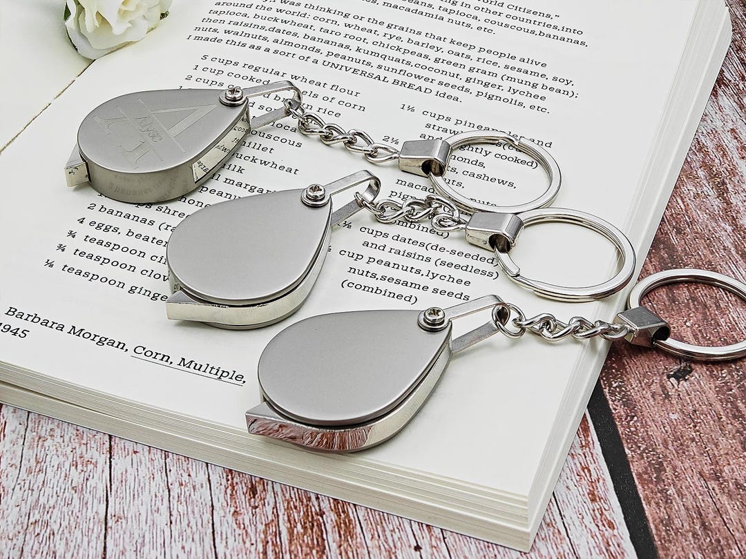 Custom Magnifying Glass Keychain, a Gift for Grandfather, a Gift for ...