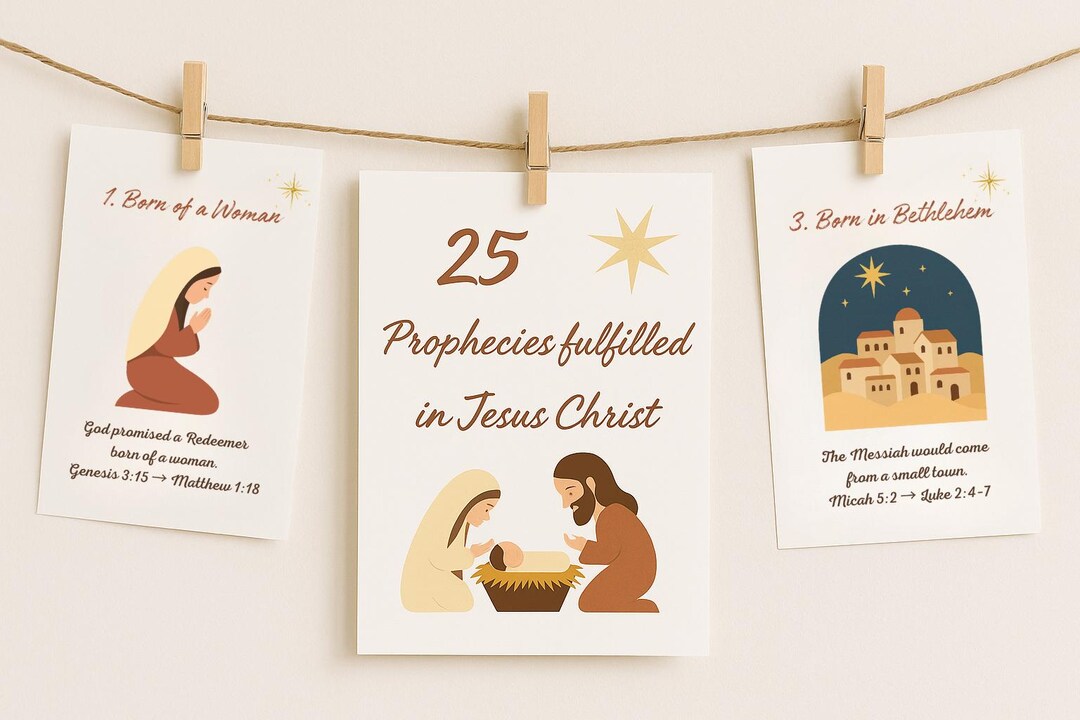 Christmas Advent Calendar • 25 Messianic Bible Prophecies • Christian ...