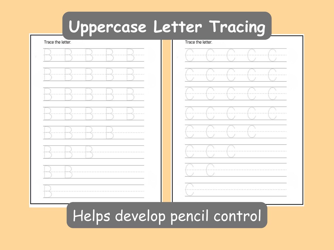 Alphabet Tracing Worksheets | Uppercase & Lowercase Letter Practice ...