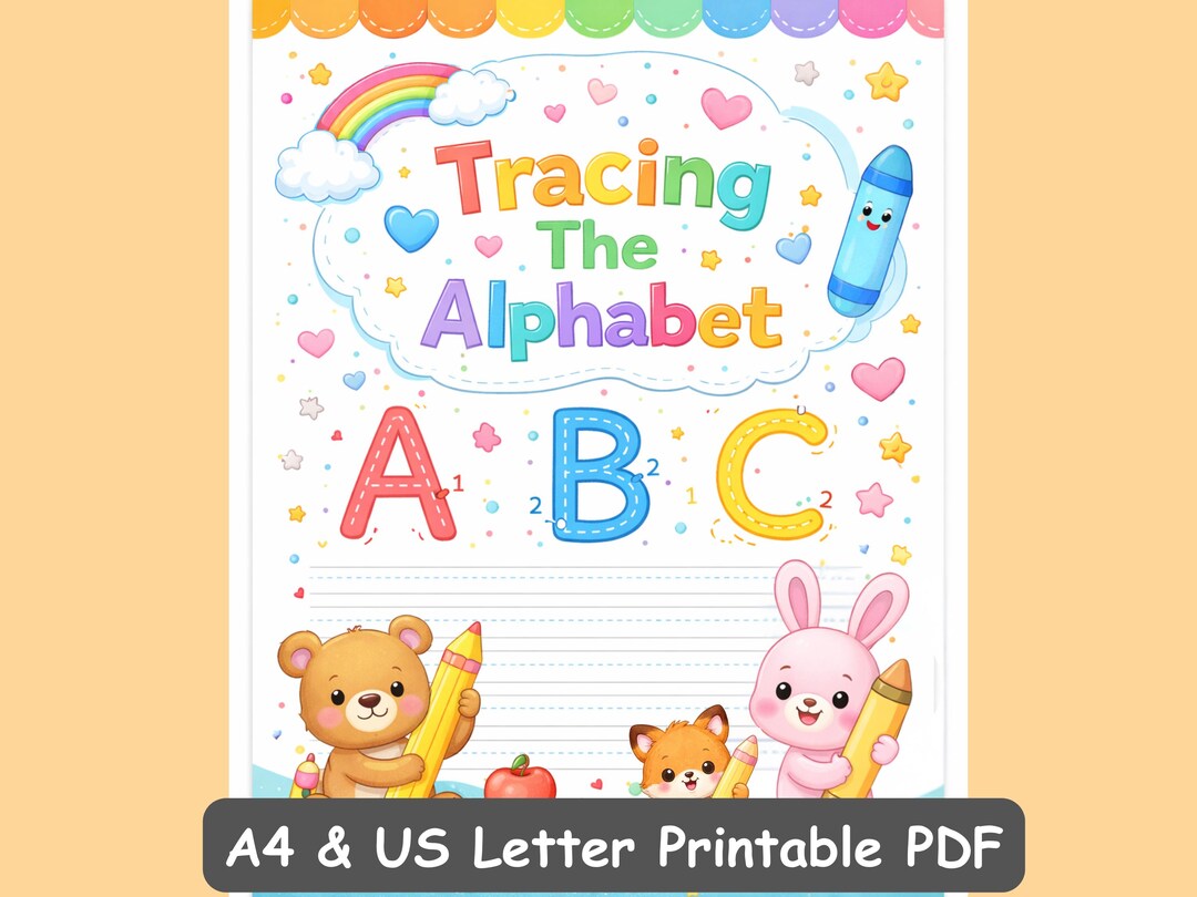 Alphabet Tracing Worksheets | Uppercase & Lowercase Letter Practice ...