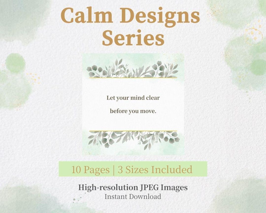 10 Calm Quote Templates – Green 017 | 10-page Full Bundle | 3 Sizes - Etsy