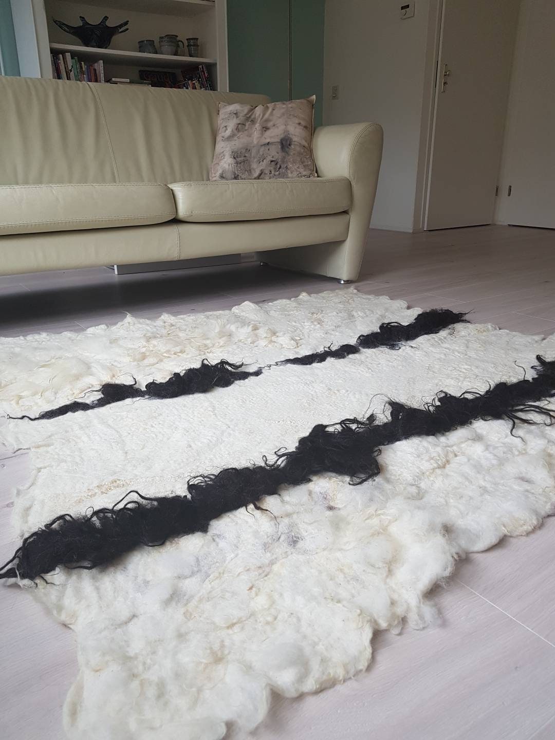 Sheepskin Rug - Mystery – Wool Art Felted Wool Rug, Vegetarian ...