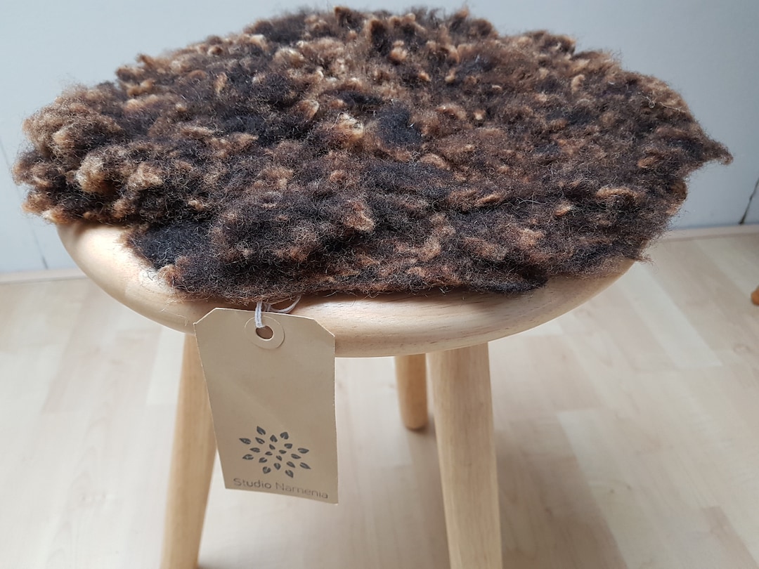 Bless - Sheepskin Chair Pad, Woollen Stool Pad, Stool Cover, Wool Stool ...