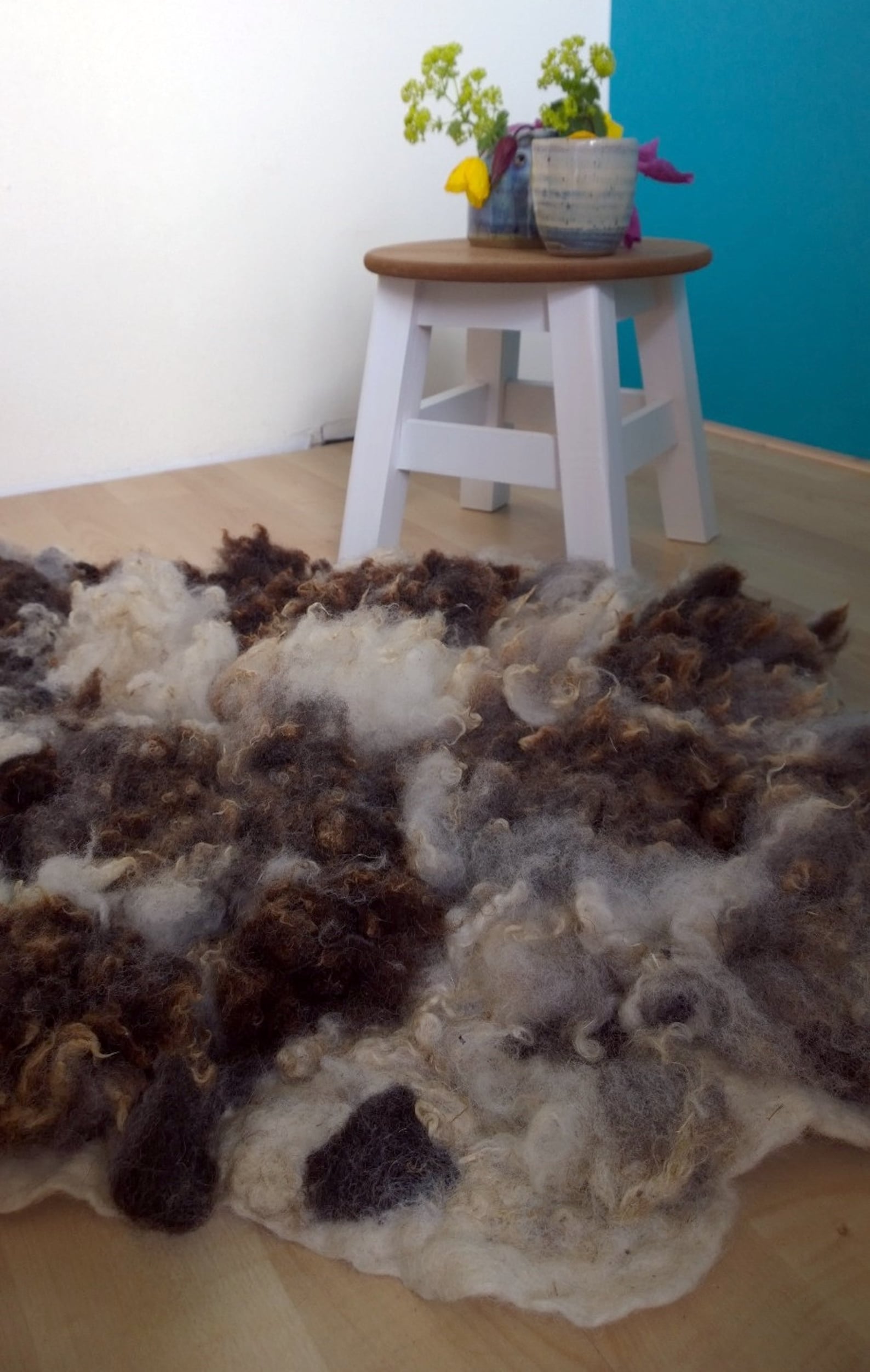 Bruno Felted Fleece Rug Felted Wool Rug Sheepskin Rug - Etsy
