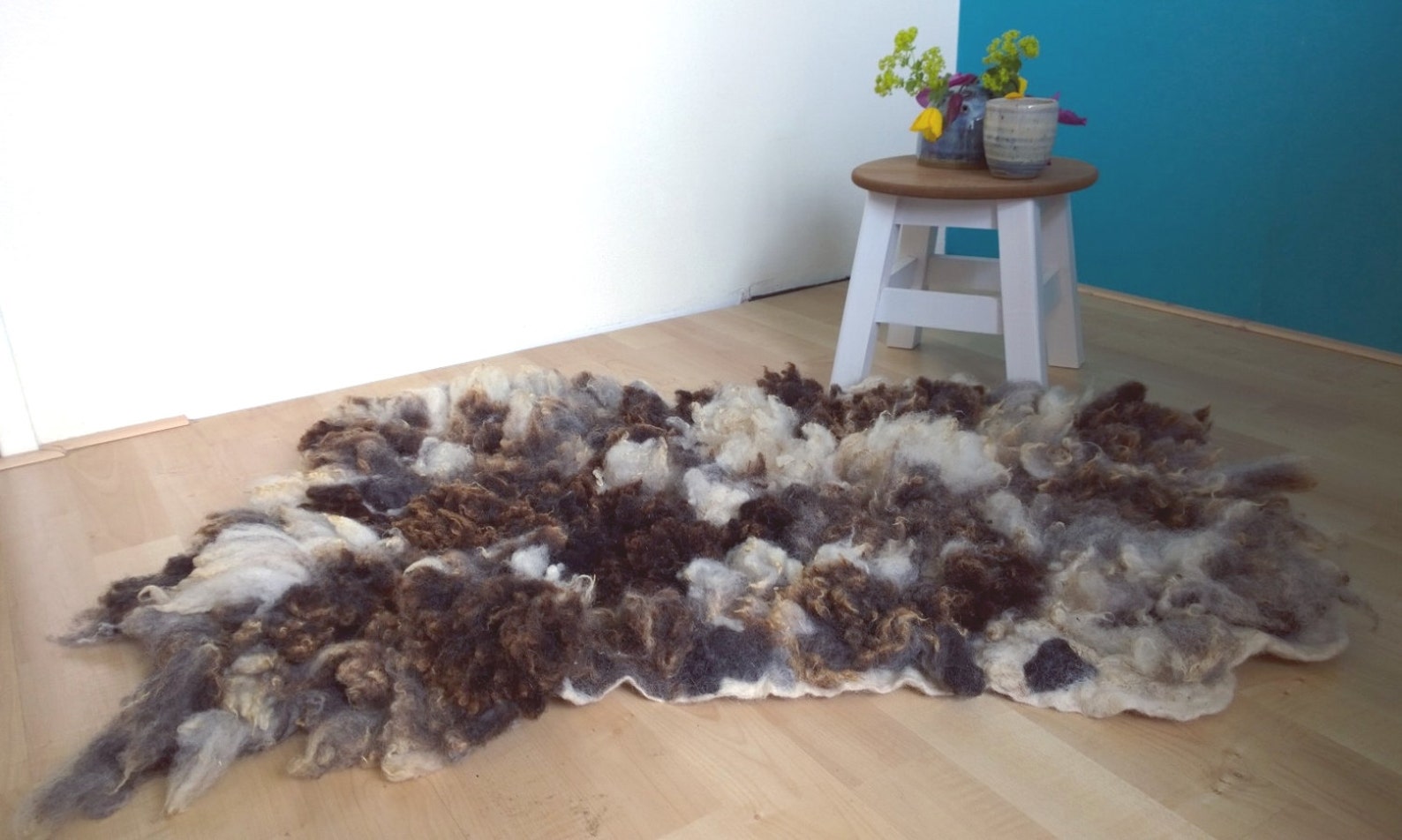 Bruno Felted Fleece Rug Felted Wool Rug Sheepskin Rug - Etsy