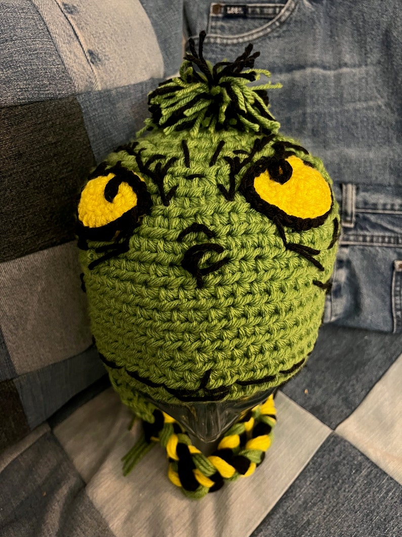 Grinch Earflap Hat Crochet Pattern - Etsy