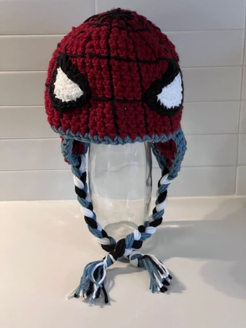 Spider-man Earflap Hat Crochet Pattern - Etsy