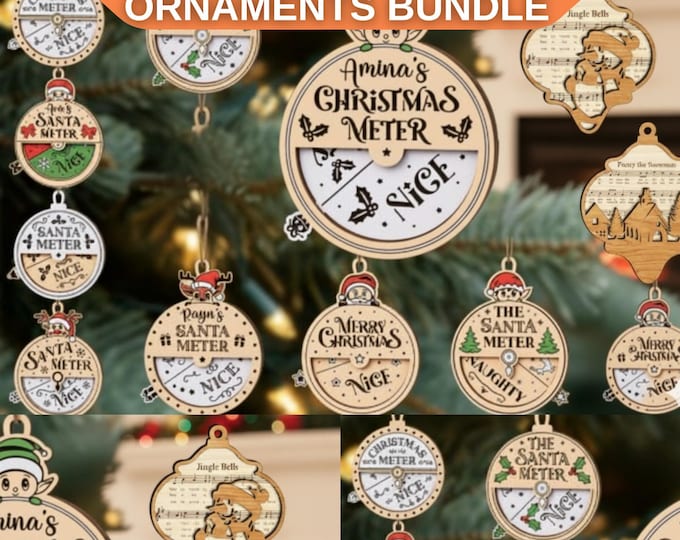 65+ Files 3D Christmas Ornament Countdown Bundle, Laser Cut Spinning ...