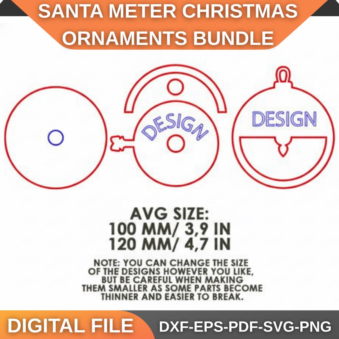65+ Files 3D Christmas Ornament Countdown Bundle, Laser Cut Spinning ...