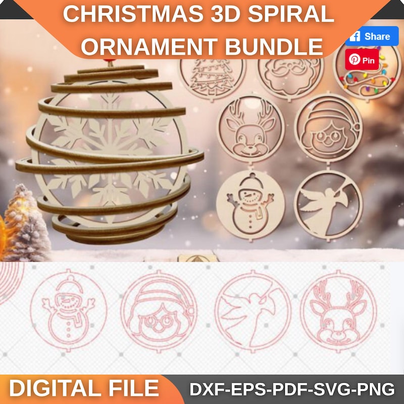 Spiral Tree Cut File - Etsy