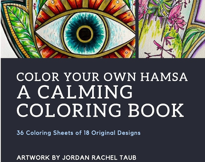 Color Your Own Hamsa A Calming Coloring Book by Jordan Rachel Taub - Etsy