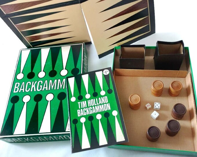 Tim Holland Backgammon Game REISS Style 751 1973 Complete W/ Wooden ...