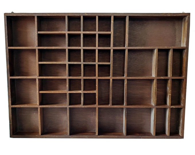 Enesco Wooden Shadow Box to Display Miniatures Shelf Wall Hanging Same ...