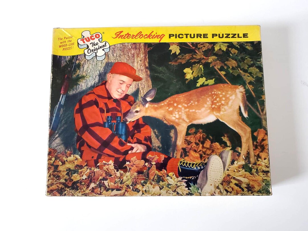 Vintage Tuco Jigsaw Puzzle: Deer Hunter, Incomplete - Etsy