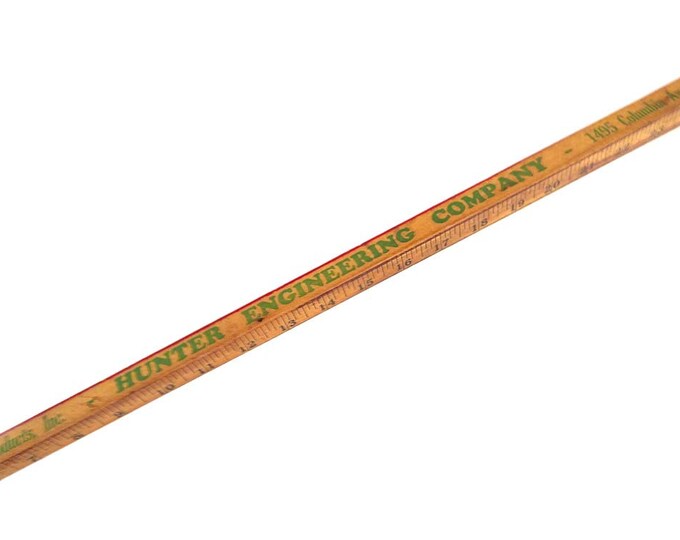 Square Wooden Yardstick Riverside CA Advertising Hunter Engineering Co ...
