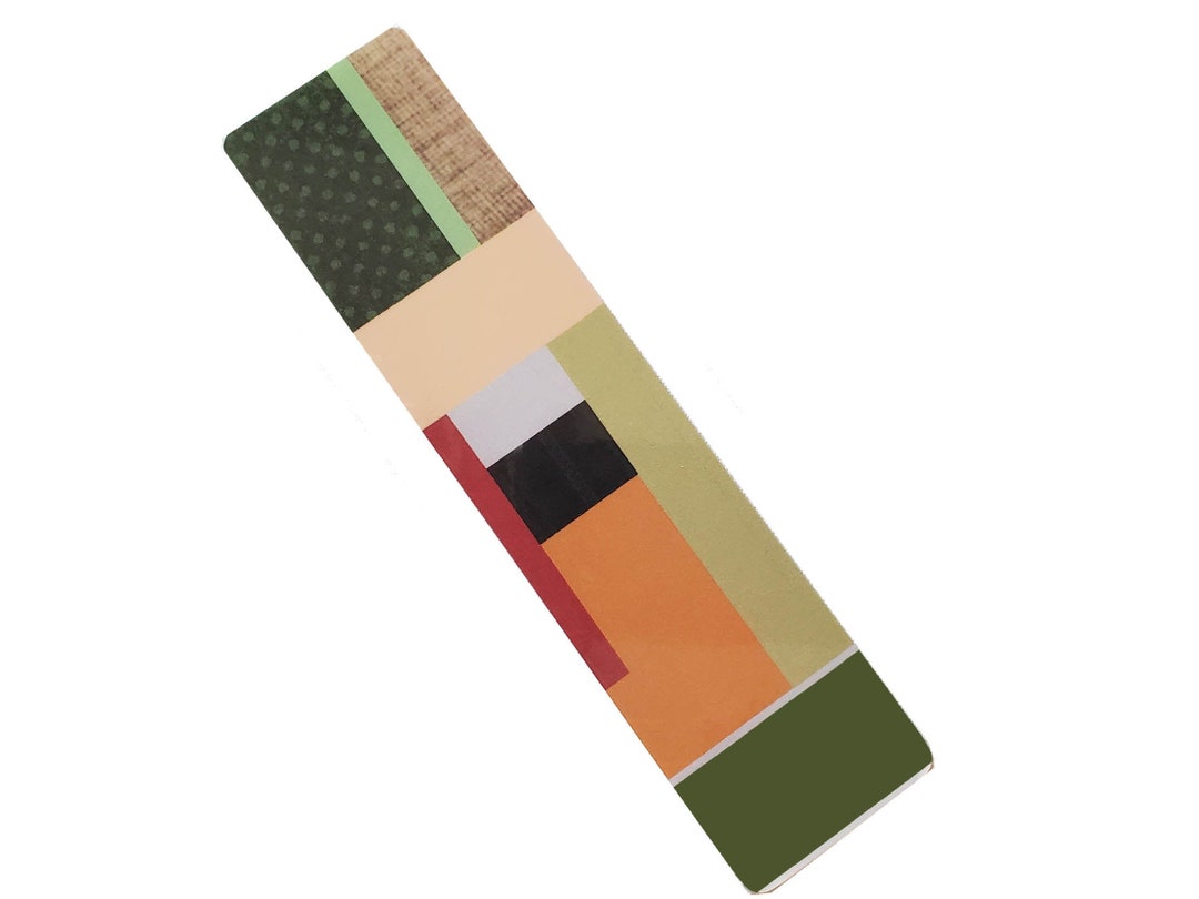 Color Block Colorblock Bookmark Muted Colors Nature Colors Laminated ...