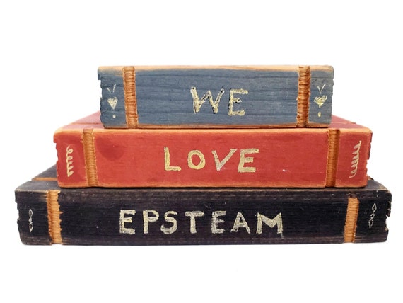 Wooden Blocks Shaped Like Books Fake Wooden Book Decoration We - Etsy