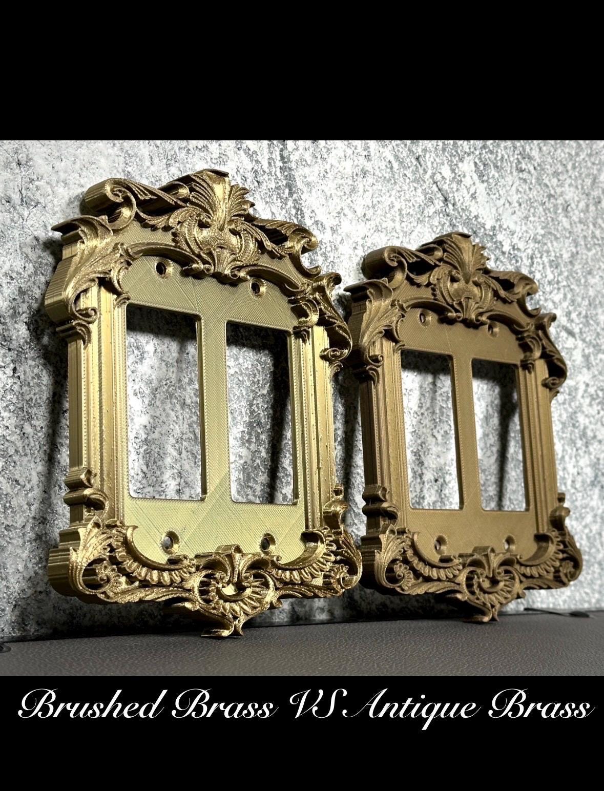 Elegant Colonial Victorian Light Switch Cover Ornate Antique Brass ...