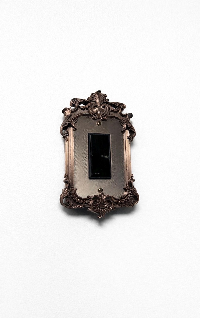 Elegant Colonial Victorian Light Switch Cover Ornate Antique Brass ...