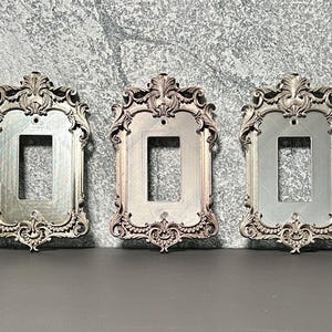 Elegant Colonial Victorian Light Switch Cover Ornate Antique Brass ...