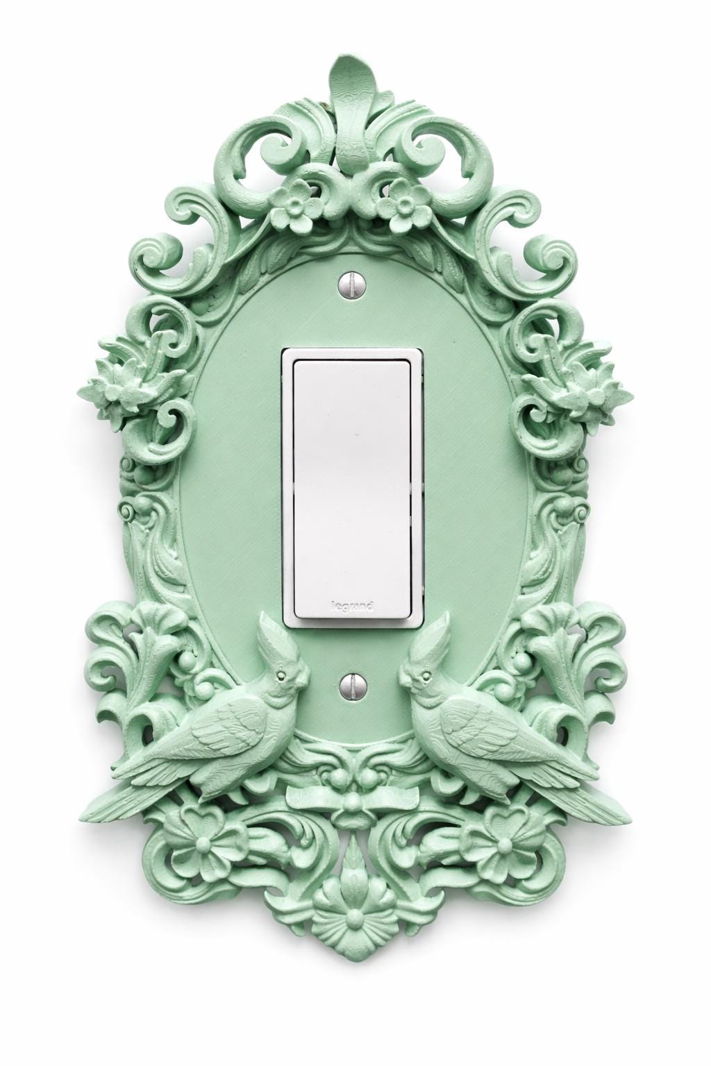 Victorian Light Switch Cover Ornate Vintage Blue Bird Floral Frame Wall ...