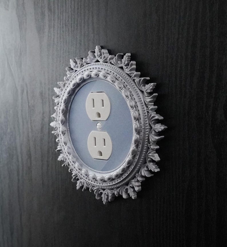 Victorian Outlet Cover Decorative Sun Motifs Round Duplex Wall ...