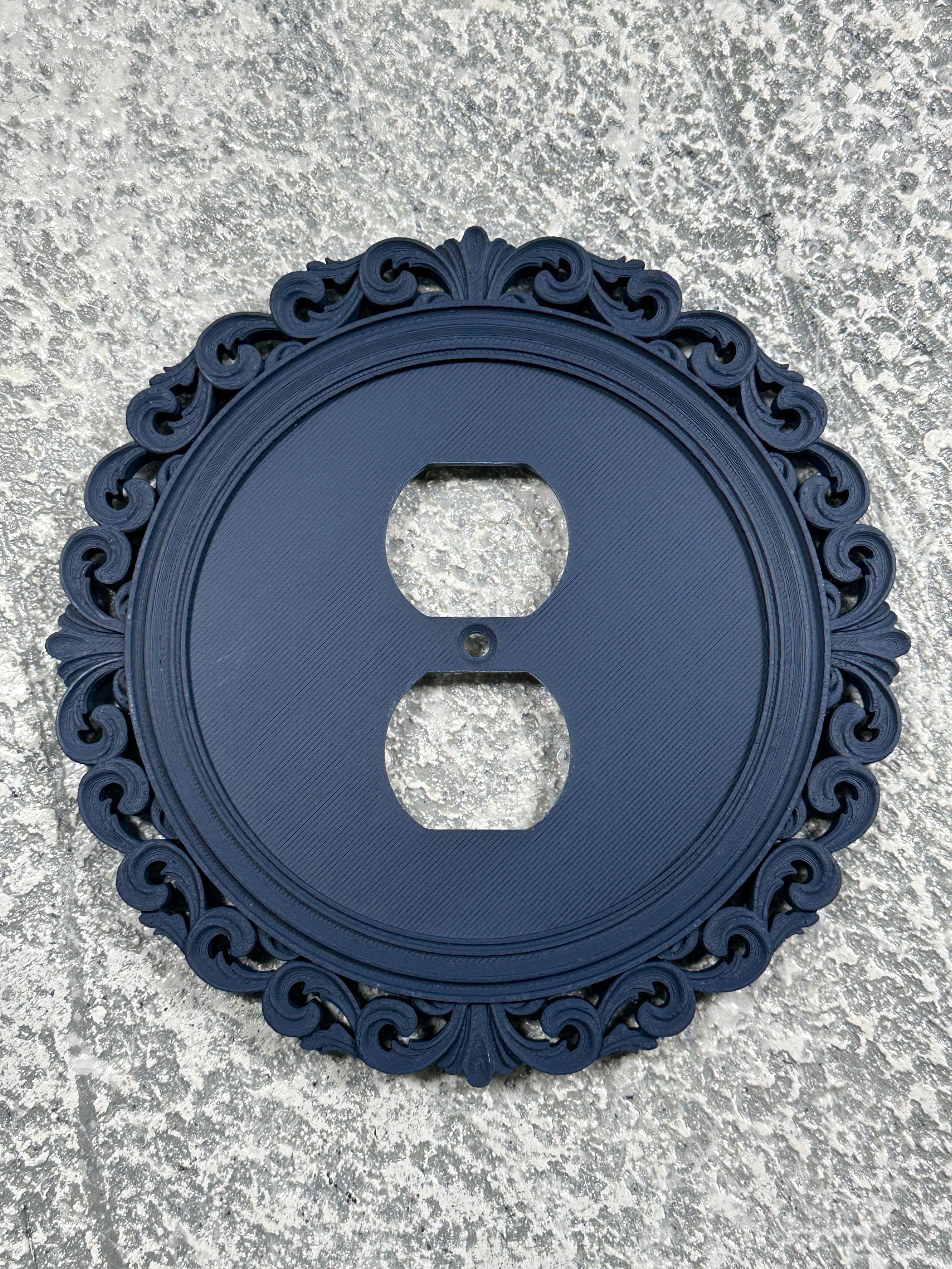 Victorian Outlet Cover Decorative Round Duplex Wall Medallion Light ...
