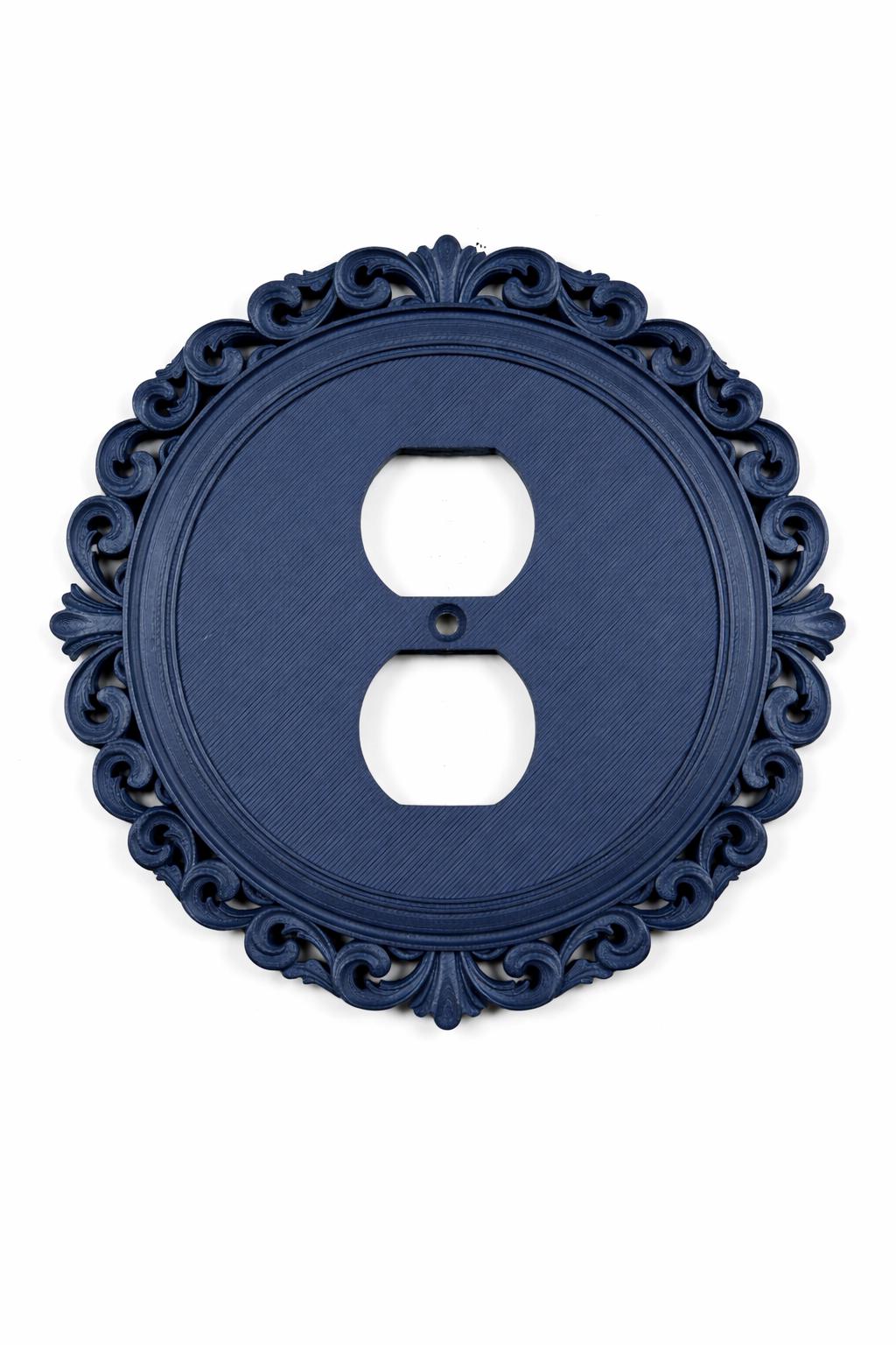 Victorian Outlet Cover Decorative Round Duplex Wall Medallion Light ...