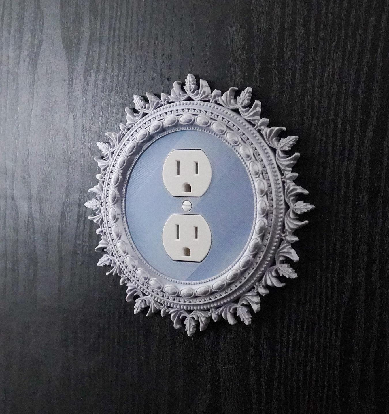 Victorian Outlet Cover Decorative Sun Motifs Round Duplex Wall ...