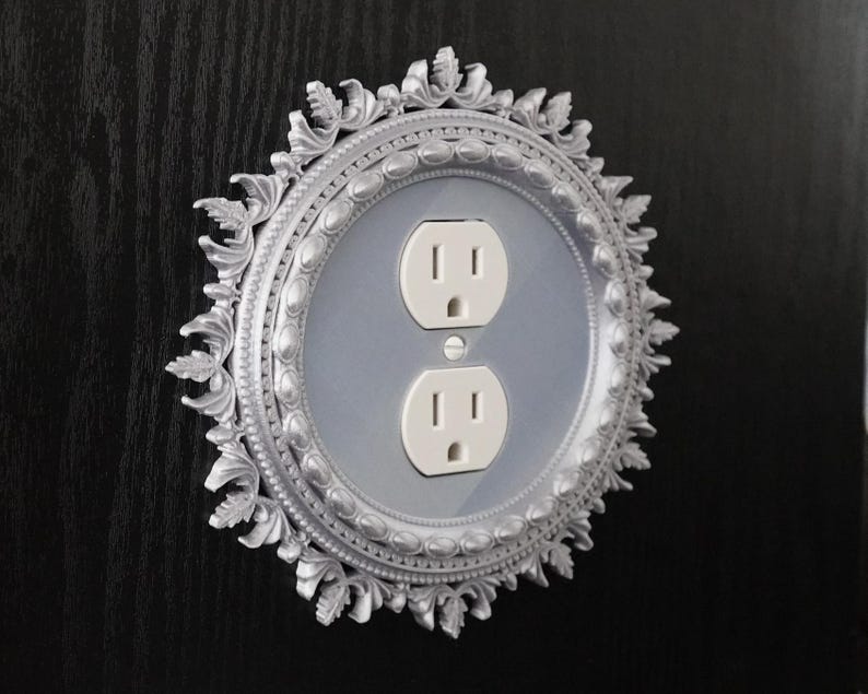 Victorian Outlet Cover Decorative Sun Motifs Round Duplex Wall ...