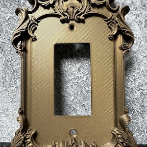Elegant Colonial Victorian Light Switch Cover Ornate Antique Brass ...