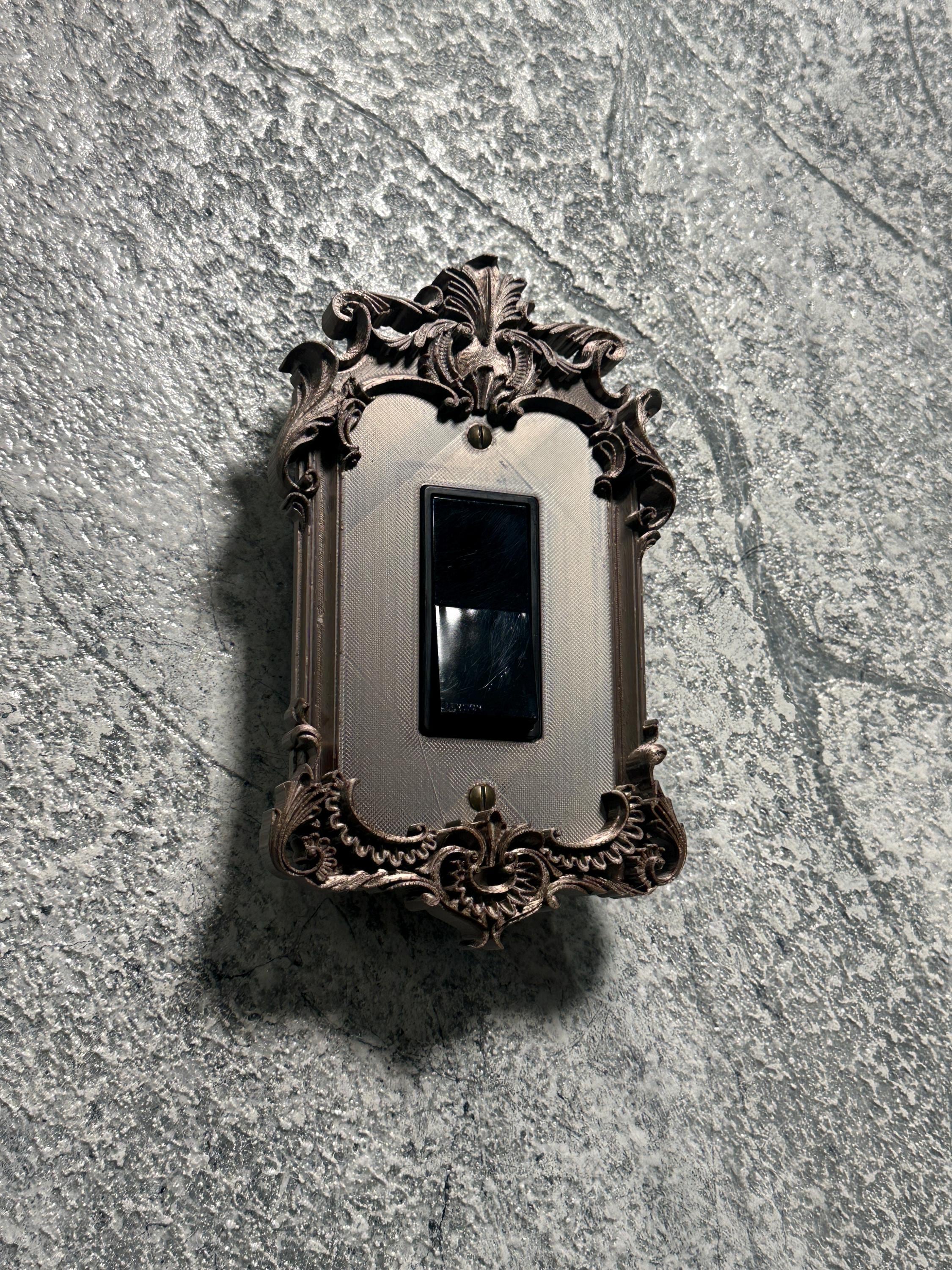 Elegant Colonial Victorian Light Switch Cover Ornate Antique Brass ...
