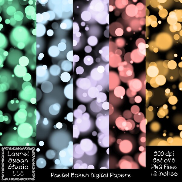 Bokeh Pastel - Etsy