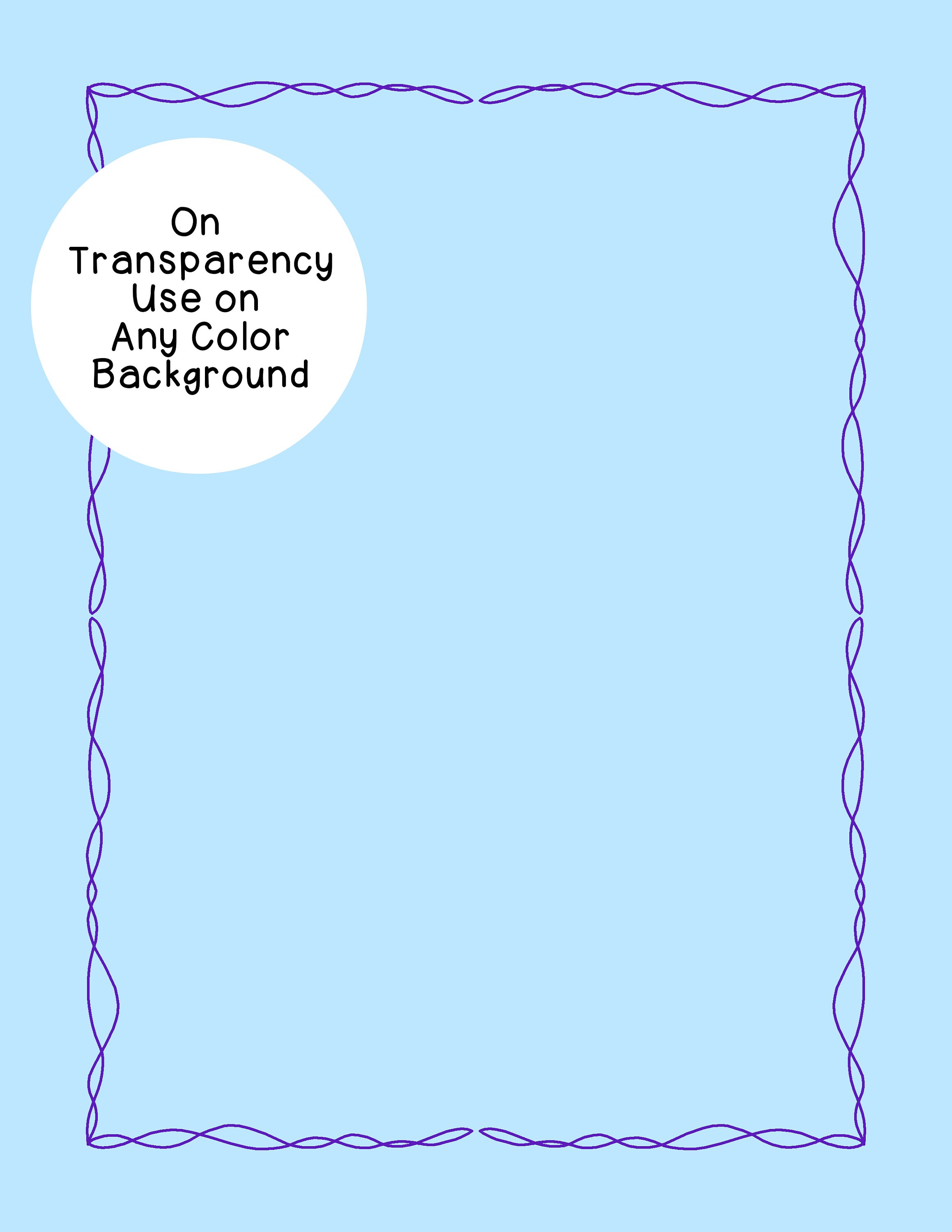 Twist Doodle Borders Clip Art PNG Blackline Included Commercial ...