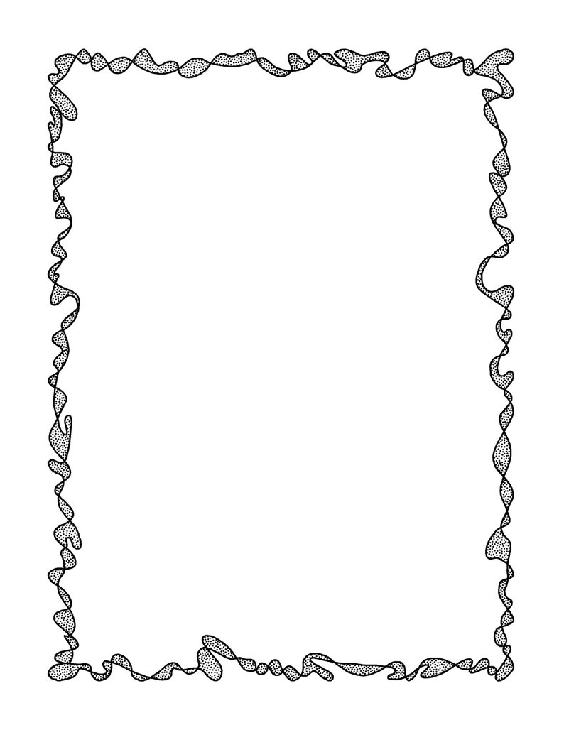 Doodle Borders Clip Art Set 2 PNG Blackline Commercial Personal - Etsy